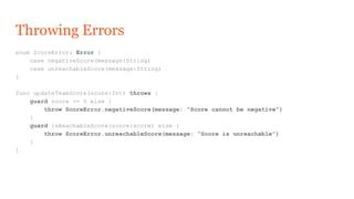 Swift Errors PPTX