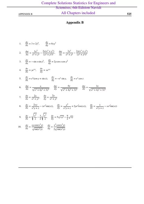 Solutions For Statistics For Engineers And Scientists 6th Edition By William Navidi