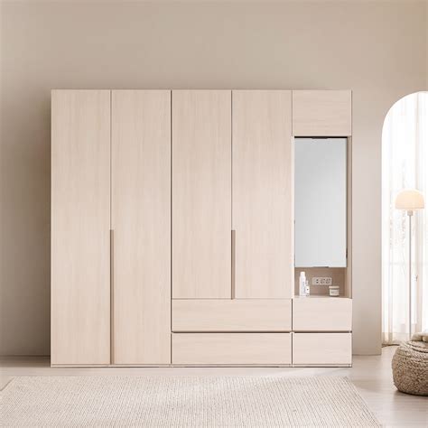 유니위드 옷장 세트 2250 내츄럴