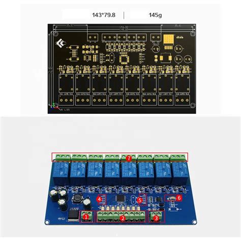 Taidacent Dc V V Channel Relay Module Way Input Way Output Modbus Rtu Channel Relay