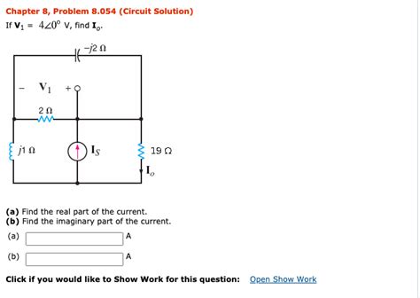 Solved Chapter 8 Problem 8054 Circuit Solution If V1