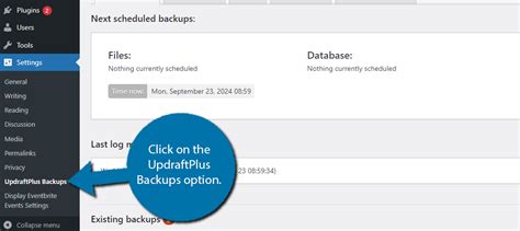 how to use updraftplus to back up and restore wordpress greengeeks