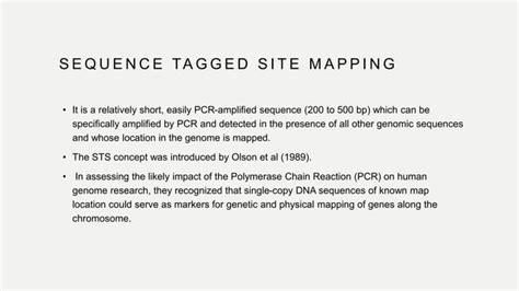 Physical Mapping Restriction Map Sts Map Est Map Pptx