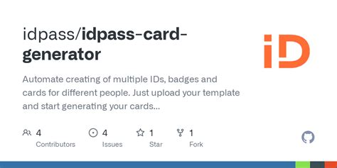 Github Idpassidpass Card Generator Automate Creating Of Multiple Ids Badges And Cards For