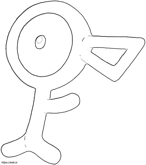 Unown Pokémon Coloring Page