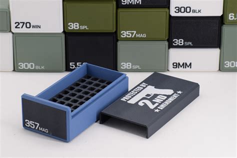 Stl File Ammo Box 357 Magnum Ammunition Storage 50 Rounds Ammo Crate 357 Mag 357mag 📦・3d