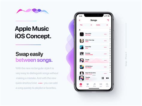 Apple Music Ios Concept Uiux Free Xd Templates