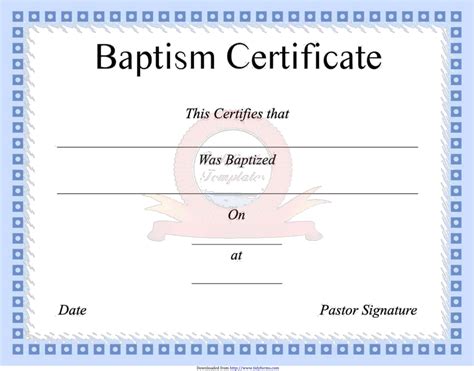 Baptism Certificate Certificate Of Baptism Jcdat