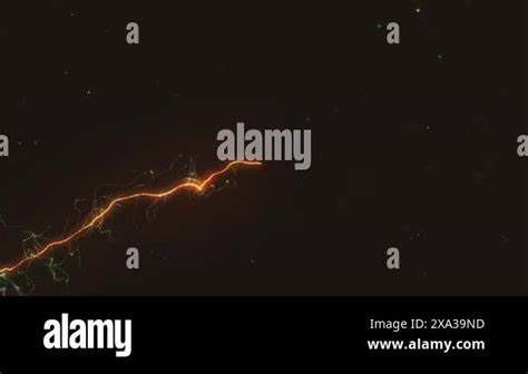 3d Distorted Ray Inside Particles Field Animation Of A 3d Distorted Light Ray Snaking Inside