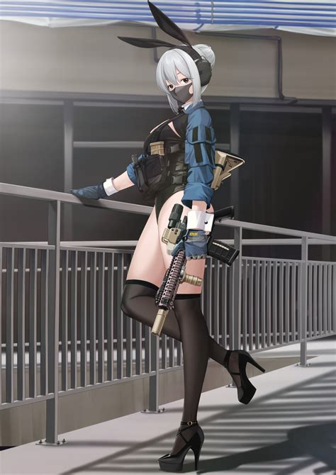 Kerziiiiiiiii Original Platform Footwear Highres 1girl Animal Ears