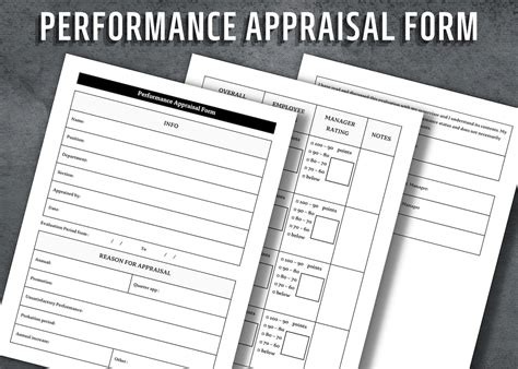 Performance Appraisal Form Performance Appraisal Form Sheet Etsy
