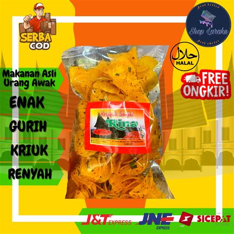 Jual Sanjai Bulat Bumbu Bawang Keripik Ubi Singkong Sanjay Kerupuk