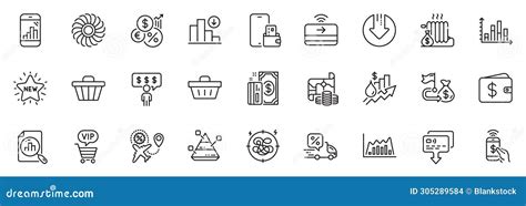 Inflation Outline Icons Set Hyperinflation And Financial Crisis Vector Symbols Royalty Free