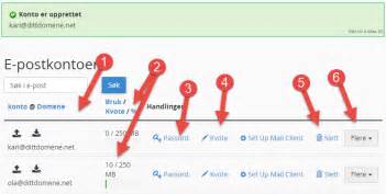 opprettelse av e postadresse i cpanel pro isp