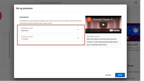 How to Set a YouTube Premiere Countdown for Your Video