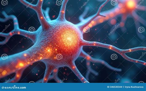 Neural Synapse Transmits Electric Signals Brain Neuron Network