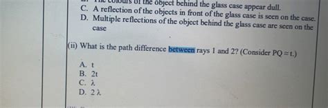 What Is The Path Difference Between Rays And Consider PQt