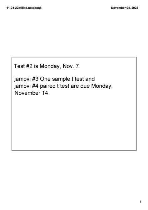 Chapter Using Jamovi Simulation Test Is Monday Nov Jamovi One Sample T Test And