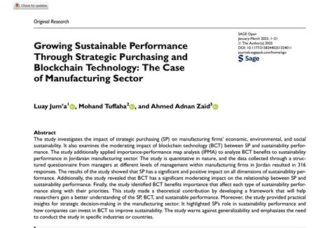 Blockchain Strategicpurchasing Sustainability Manufacturing Sustainabledevelopment