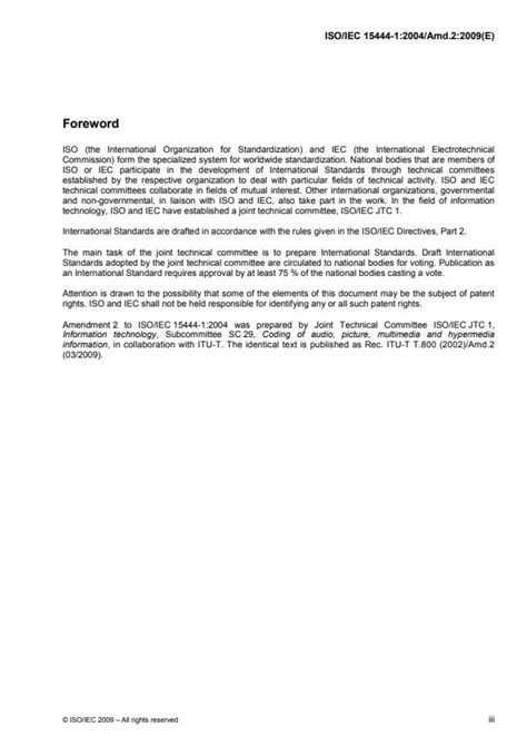 ISO IEC 15444 1 2004 Amd 2 2009 Information Technology JPEG 2000 Image Coding System Core