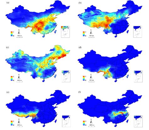 Current Distribution Of Maxent Models For Six Musk Deer Species In