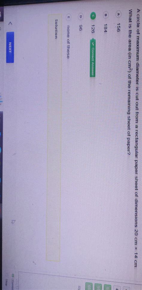A Circle Of Maximum Diameter Is Cut Out From Studyx