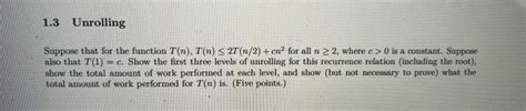solved suppose that for the function t n t n ≤2t n 2 cn2