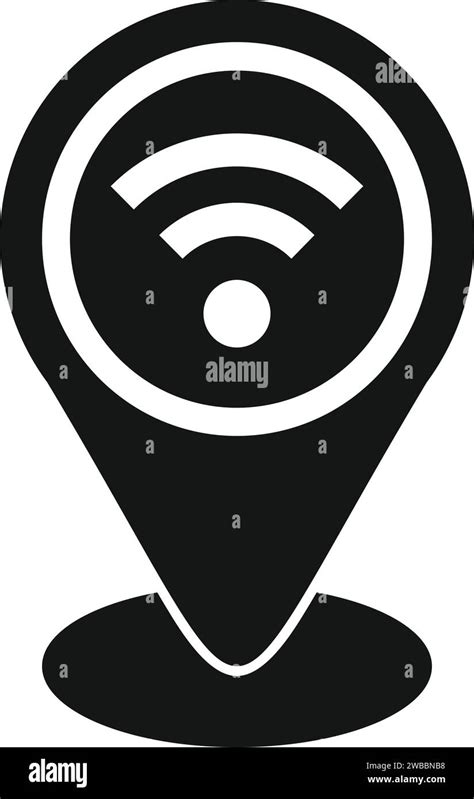 wifi internet location icon simple vector city server lock router