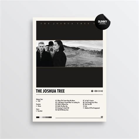 U2 The Joshua Tree Album Cover Poster Sunny Designs Posters