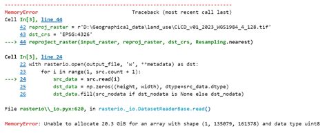 python how to use rasterio to process large raster data tif stack
