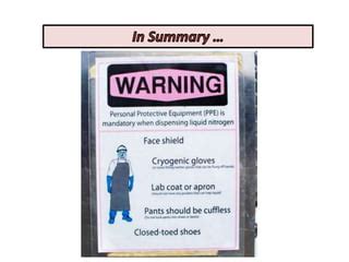 Cryogen Transfer Safety Moment PPTX First Aid Injuries