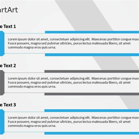Smartart List Vertical Table 3 Steps