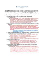 Module Assignment Docx Module Assignment BIO Instructions Answer The Following