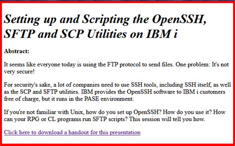 How To SFTP On IBM I IBM I Global