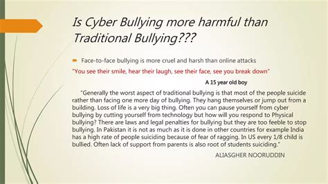 Cyber Bullying Vs Traditional Bullying Ppt