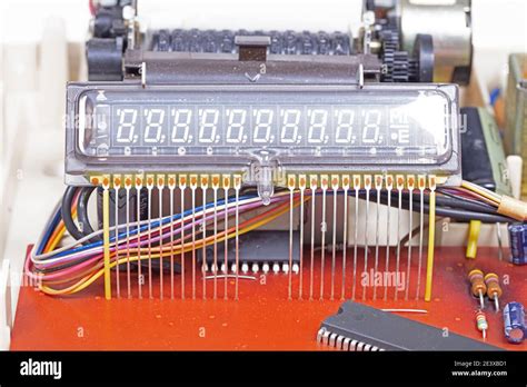 The Inside Of An Old Calculator Selective Focus Stock Photo Alamy