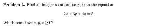 solved problem 3 find all integer solutions x y z to