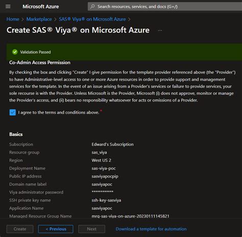 unable to create an instance for sas viya on microsoft azure sas