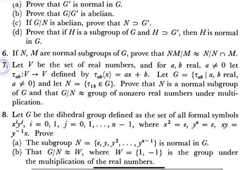 Prove That G Is Normal In G Prove That Gjg Is Abelian If Gjn Is Abelian Prove That N 3 G Prove