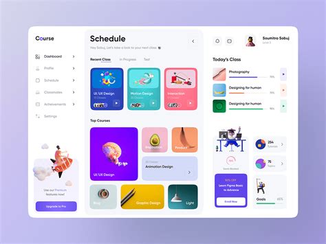 Course Dashboard UI Exploration On Behance