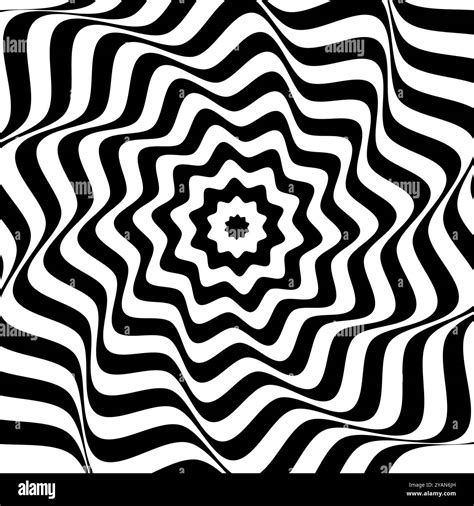 Psychedelic Hypnotic Swirl Spiral Hypnosis Pattern With Optical Illusion Effect Vector