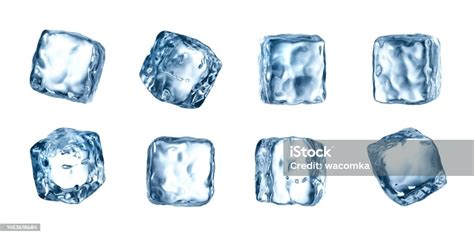 3d 렌더링 얼음 조각 컬렉션 흰색 배경에 격리된 클립 아트 얼어 붙은 물 모듬 모양 각얼음에 대한 스톡 사진 및 기타 이미지 Istock