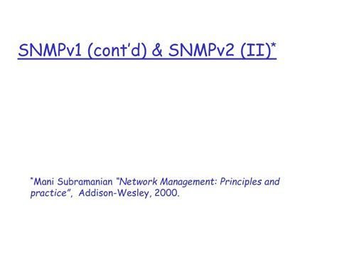 PPT SNMP Protocol Specs Operations Overview PowerPoint Presentation ID 9409585