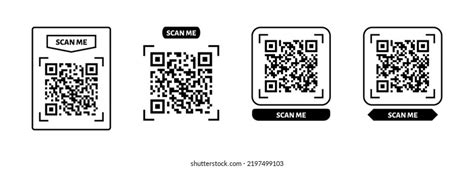 Scan Me Qr Code Design Qr Stock Vector Royalty Free 2197499103 Shutterstock