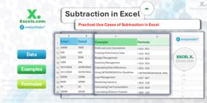 How To Subtract In Excel Step By Step Guide With Examples Excel