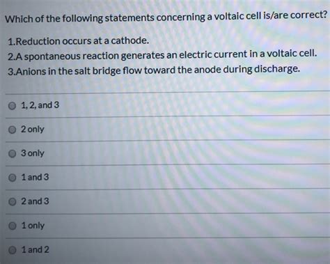 Solved Which Of The Following Statements Concerning A