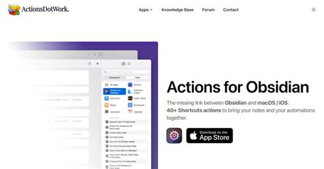 actions for obsidian