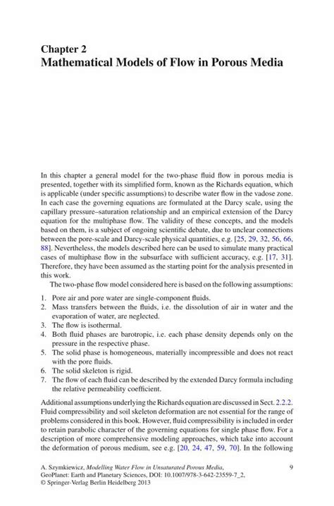 Pdf Chapter 2 Mathematical Models Of Flow In Porous Media Dokumen Tips