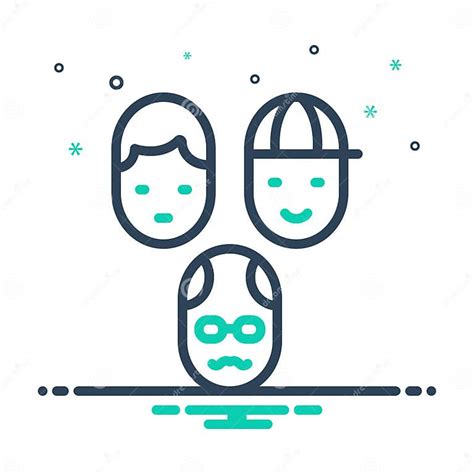 Mix Icon For Generation Age And People Stock Vector Illustration Of Sign People 312579258