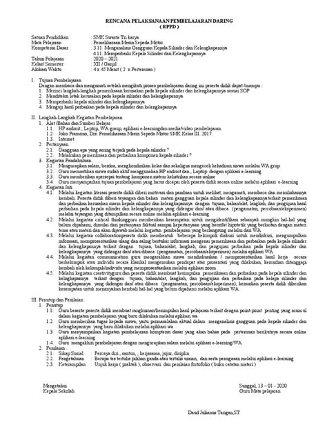 rpp engine sepeda motor kls xii pdf